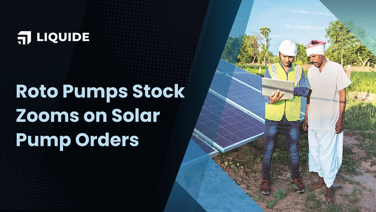 Roto Pumps Stock Soars 13.5% on Major Solar Pump Orders - Stock Analysis